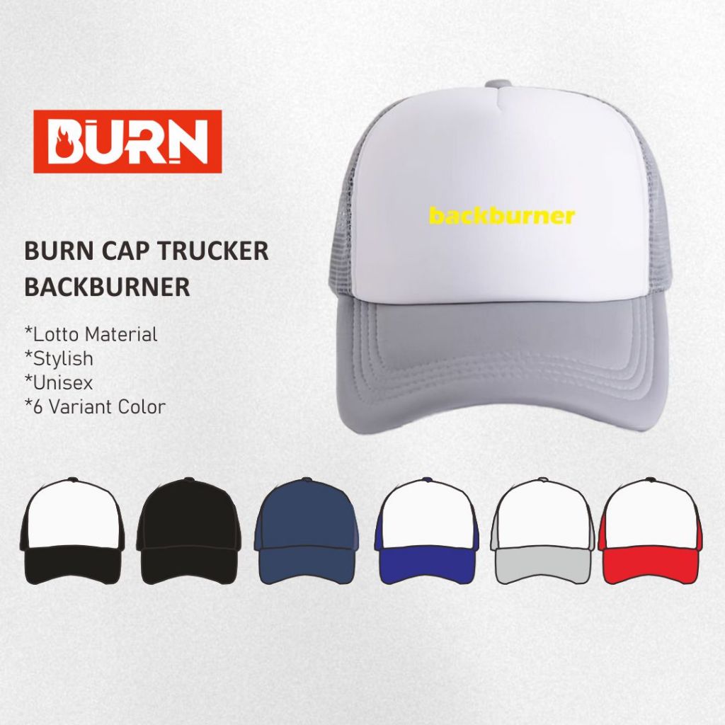 Jual Burn Cap Trucker Backburner Topi Jaring Distro Unisex | Shopee ...