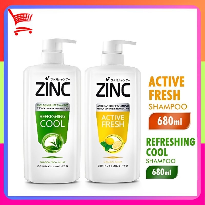 Jual Zinc Shampoo 680ML Refreshing Cool & Active Fresh Lemon | Shopee ...