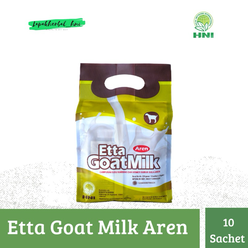 Jual Etta Goat Milk Gula Aren HNI Susu Kambing Etawa isi 10 Sachet ...