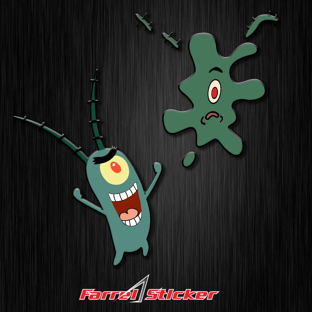 Jual Stiker Plankton sticker Plankton Bercak lucu uv dtf | Shopee Indonesia