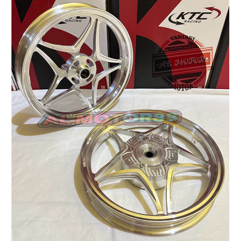 Jual velg racing ktc Ares two tone palang 5 bintang vario 110/vario 125/vario 150/beat fi/scoopy ...