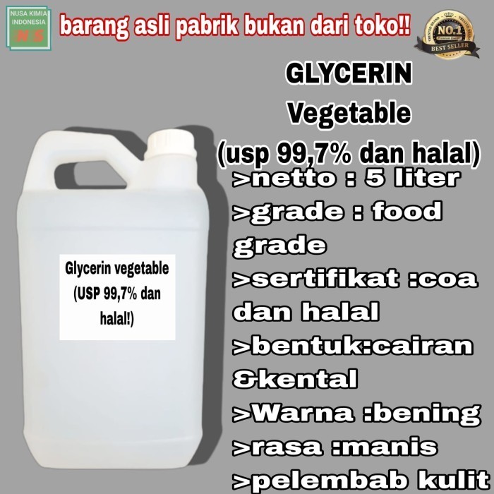 Jual Gliserin / Glycerol / Glycerine / Glycerin Vegetable 5kg - food ...
