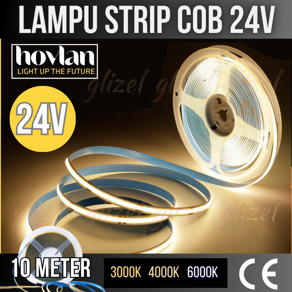 Jual Lampu Strip Led Cob 24V 10 Meter Selang Pita Hias Flexible | Shopee Indonesia