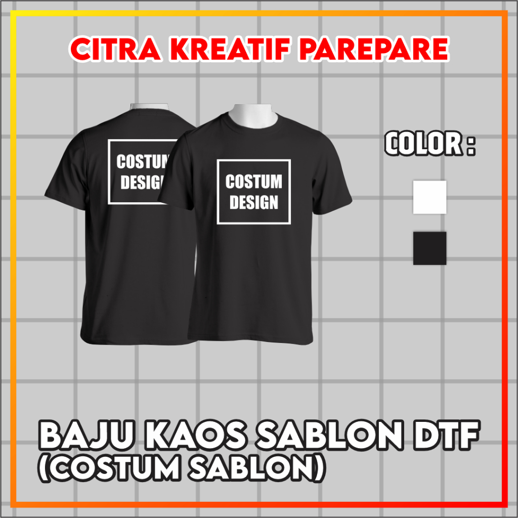 Jual SABLON /CETAK / CUSTOM Baju Kaos Sablon DTF (Bisa Custom Desain) | Shopee Indonesia