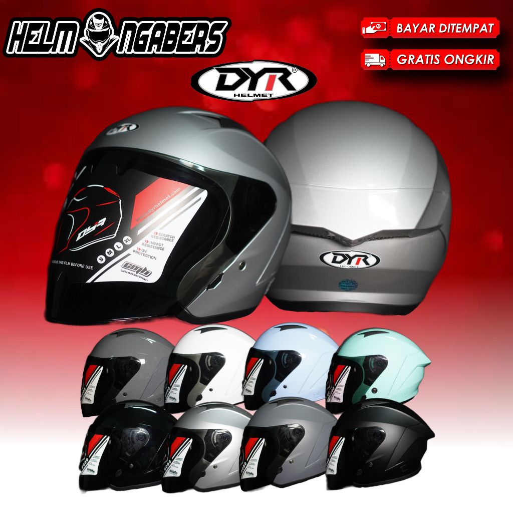 Jual HELM DYR DY15 HALFFACE ORIGINAL BERKUALITAS | Shopee Indonesia