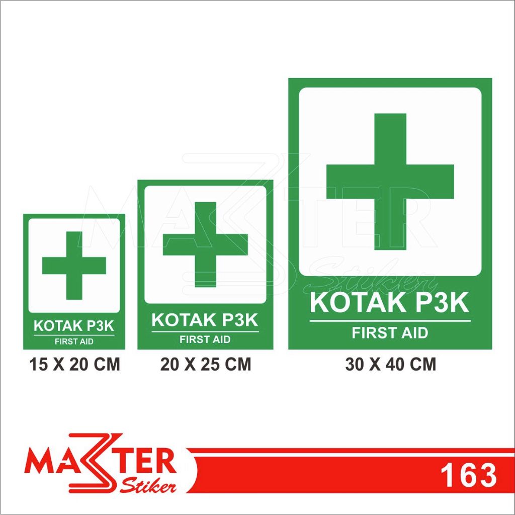 Jual 163 - Stiker Kotak P3K, Sticker Vinyl, Premium, Tahan Air ...