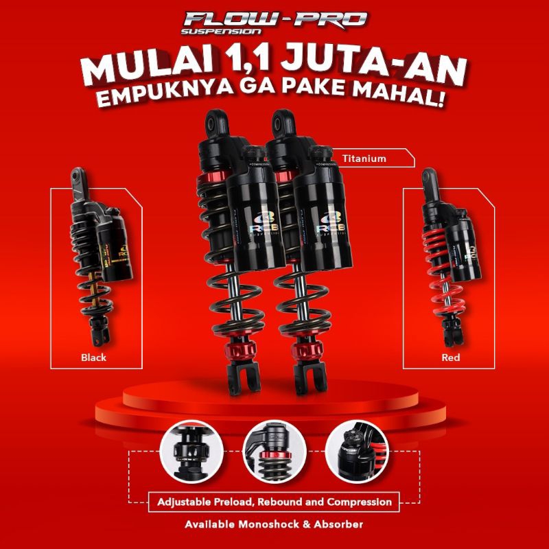 Jual Shockbreaker RCB Flow Pro Original Shock Aerox 305mm Nmax 330 PCX ...