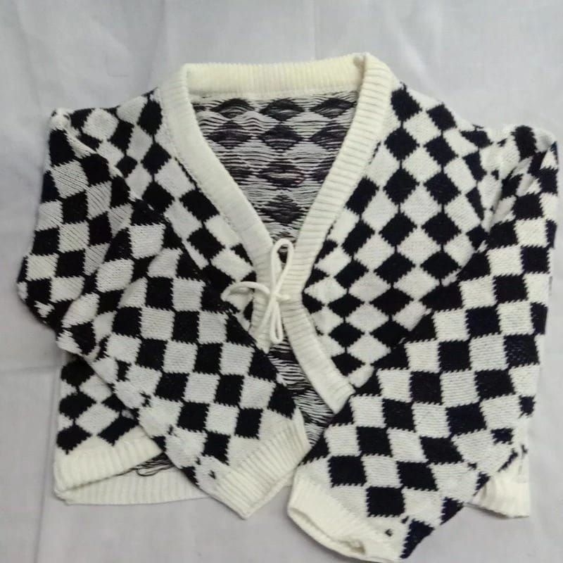 Jual Crop Kotak Tali/Cardi Crop Ketupat/Balero Motif Sido | Shopee Indonesia
