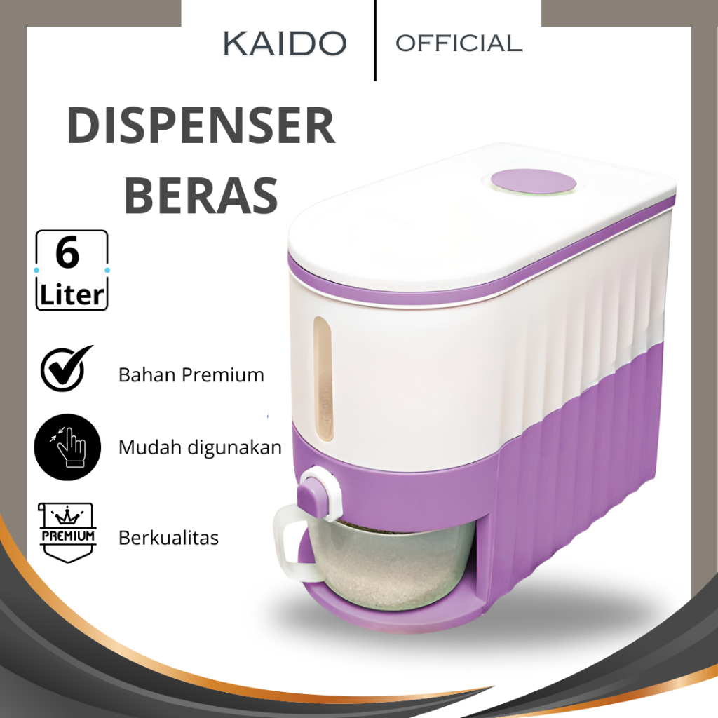 Jual Dispenser Beras Kapasitas 6 Liter Tempat Penyimpanan Beras ...