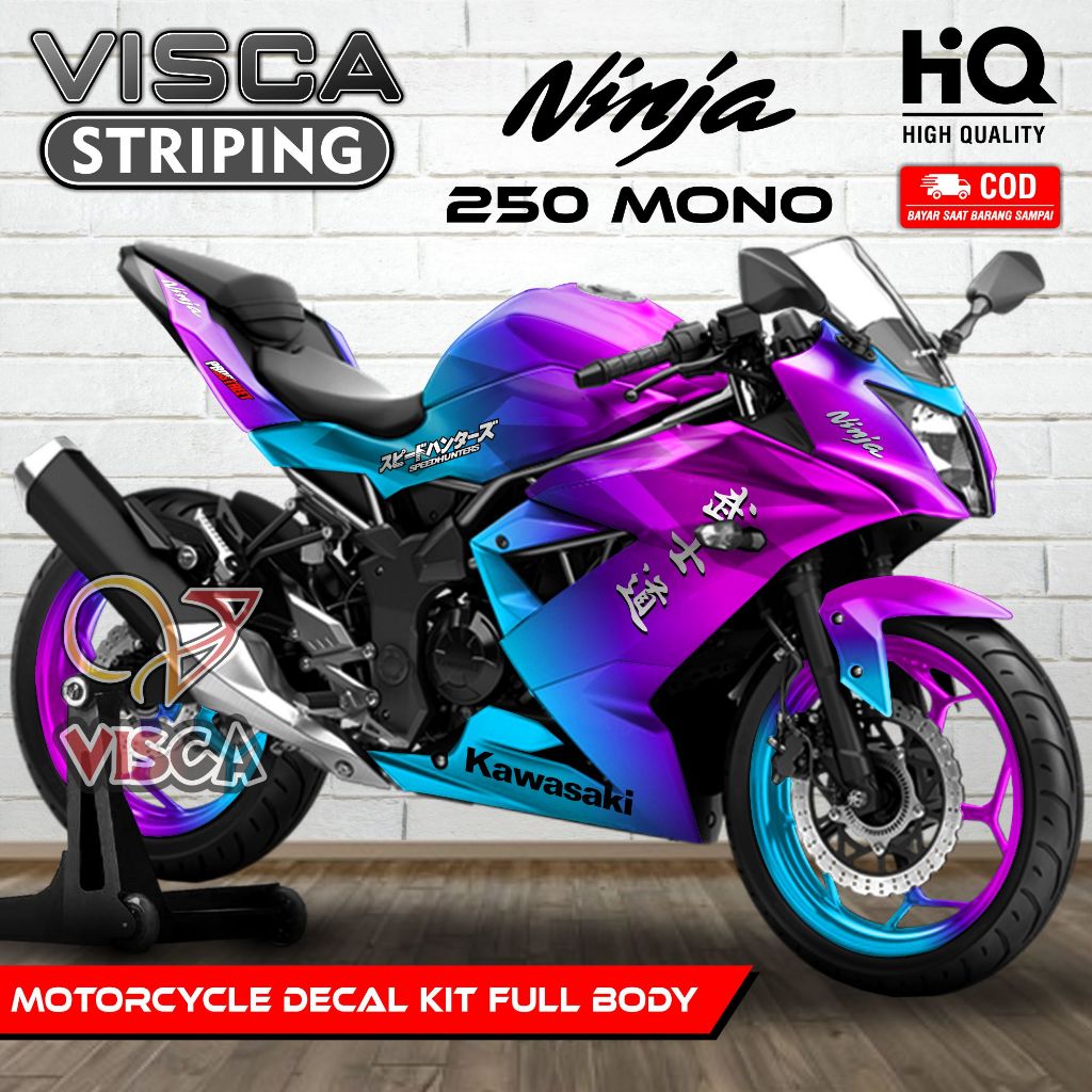 Jual Decal Ninja 250 Mono Full Body - Stiker Motor Ninja Mono 250RR ...