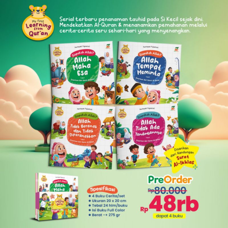 Jual 1 set = 4 buku My First Learning From Qur'an Siapakah Allah? Buku Cerita Anak Ziyadbooks ...