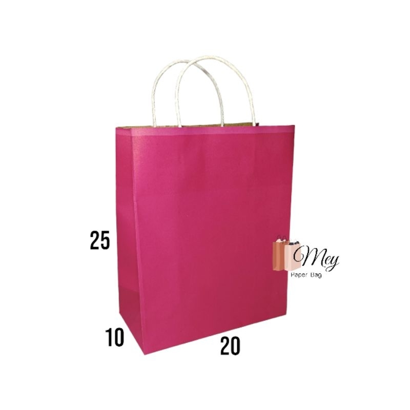 Jual Paperbag 20x25 Tali Kertas PINK | Shopee Indonesia