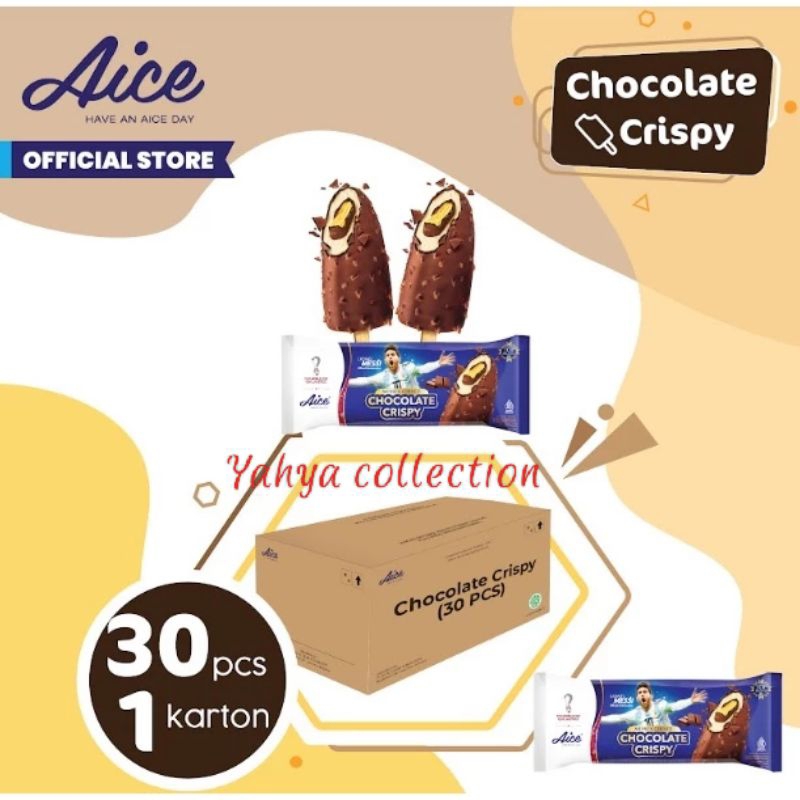 Jual Aice coklat crispy 1 box isi 30pcs | Shopee Indonesia