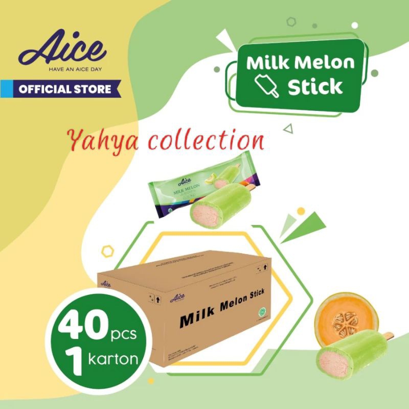 Jual Aice milk melon 1 box isi 40pcs | Shopee Indonesia