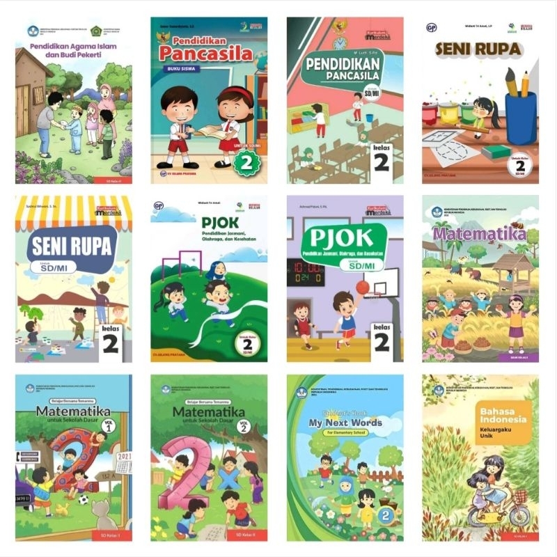 Jual Buku Paket Kelas 2 SD Kurikulum Merdeka Kemendikbud ( Diknas ) Original | Shopee Indonesia