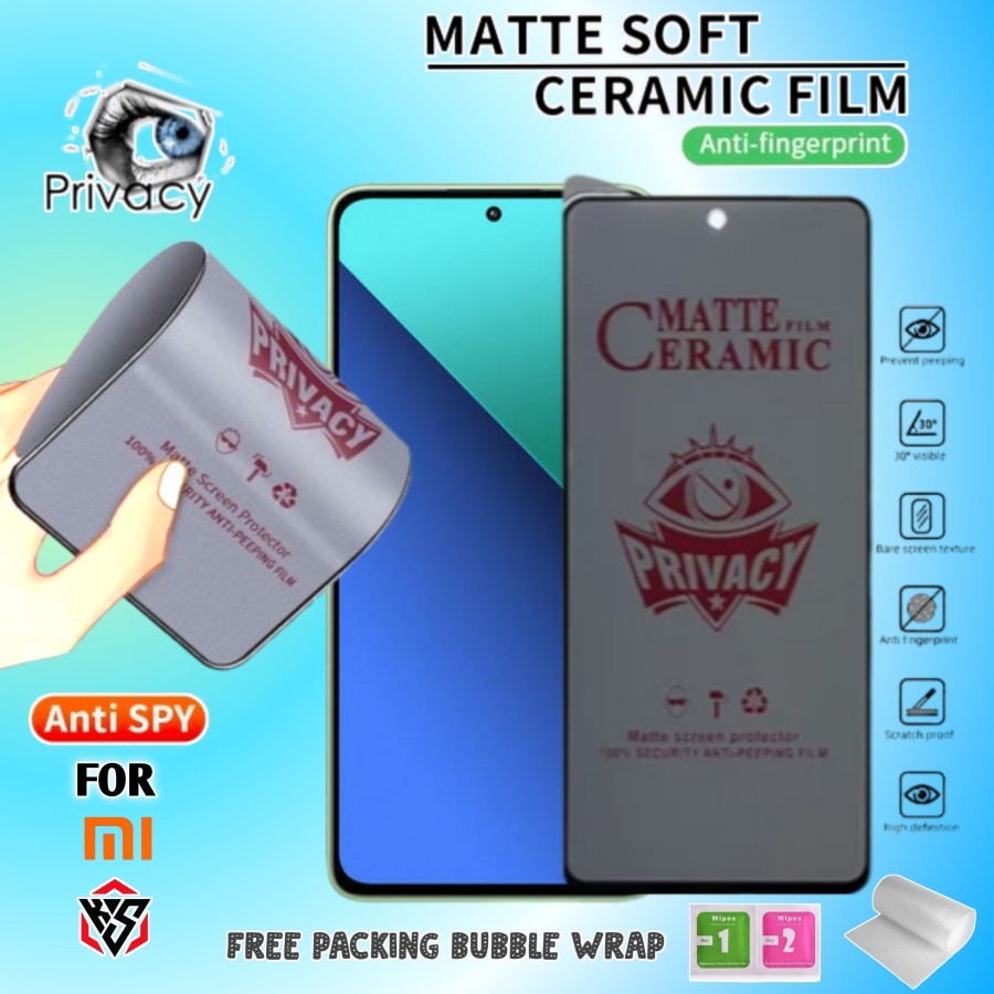 Jual Anti Gores Privacy Redmi Note 13 4G 6.67" Ceramic Privacy Anti Spy | Shopee Indonesia