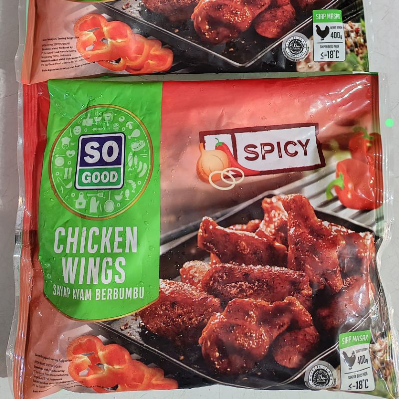 Jual So Good Chicken Wings Spicy 400gr | Shopee Indonesia