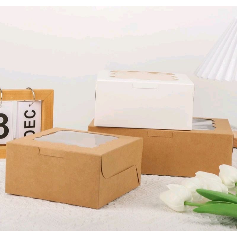 Jual Satuan- Box Kue roti cake 16x16/20×20 cm/ Box kotak kue makanan ...