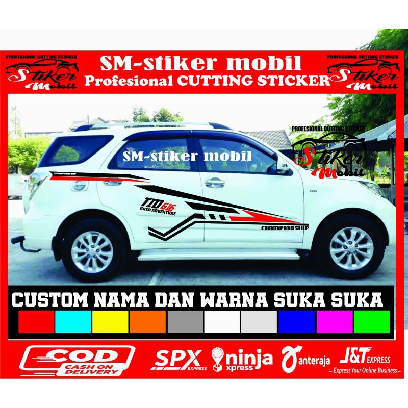 Jual stiker mobil terios toyota rush avanza xenia calya sigra sedan ...