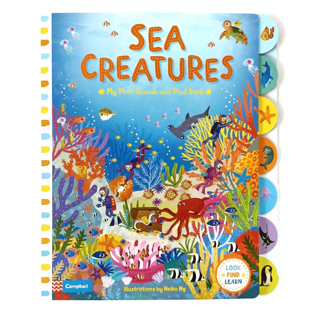Jual Sea Creatures Campbell My First Search and Find Book Board Book ...