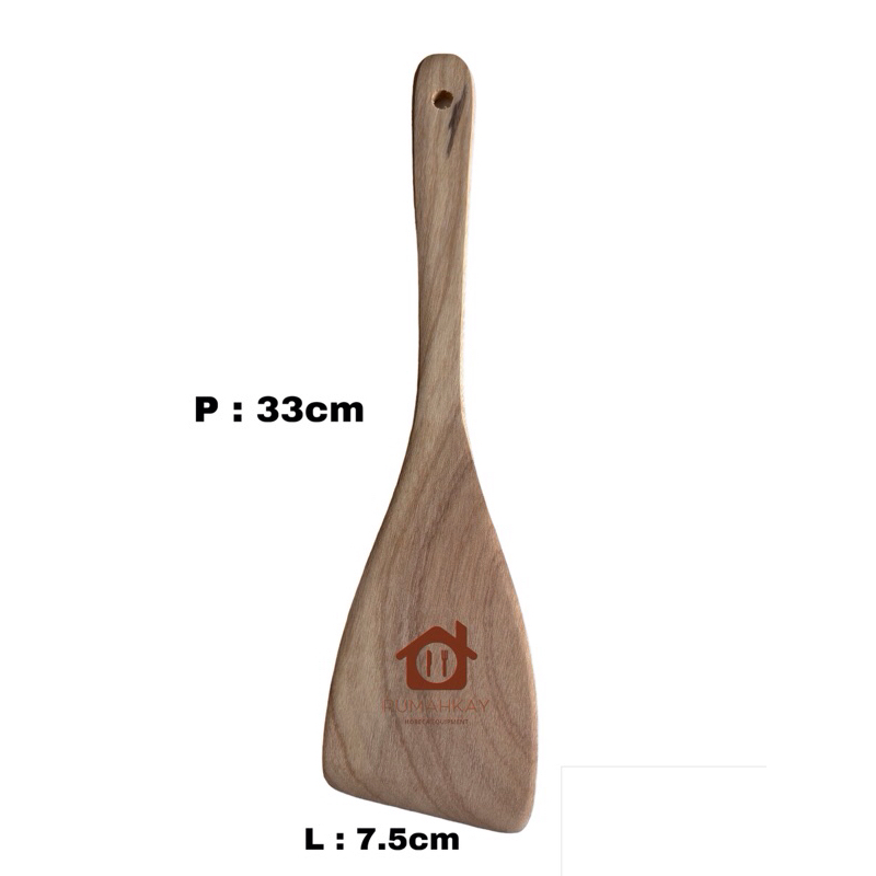 Jual Sodet Sutil Spatula Kayu alami model miring / turner pengaduk ...