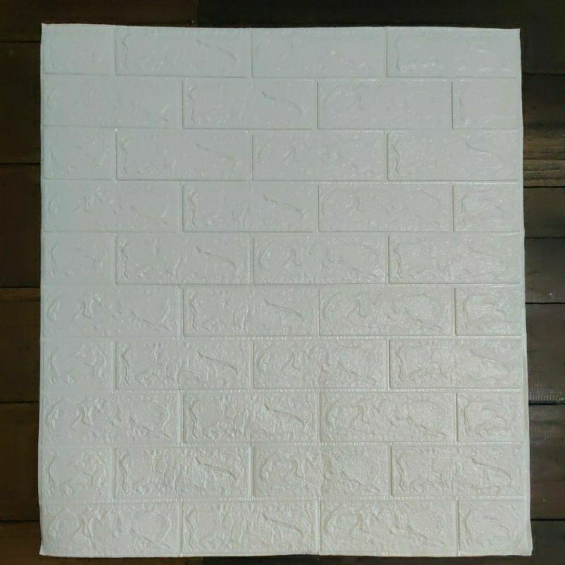 Jual WALLPAPER DINDING / WALLFOAM 3D ANTI AIR BENTUK BATU BATA PUTIH ...