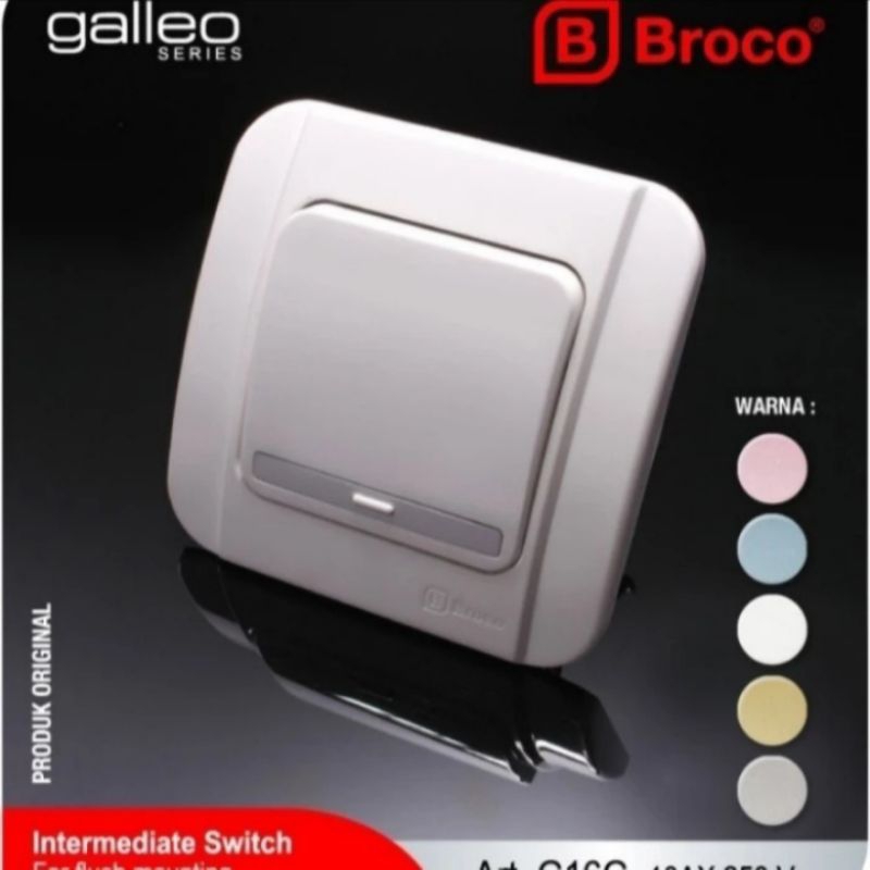 Jual Broco Saklar Intermediate / Saklar Silang G.16G-55S - Galleo ...