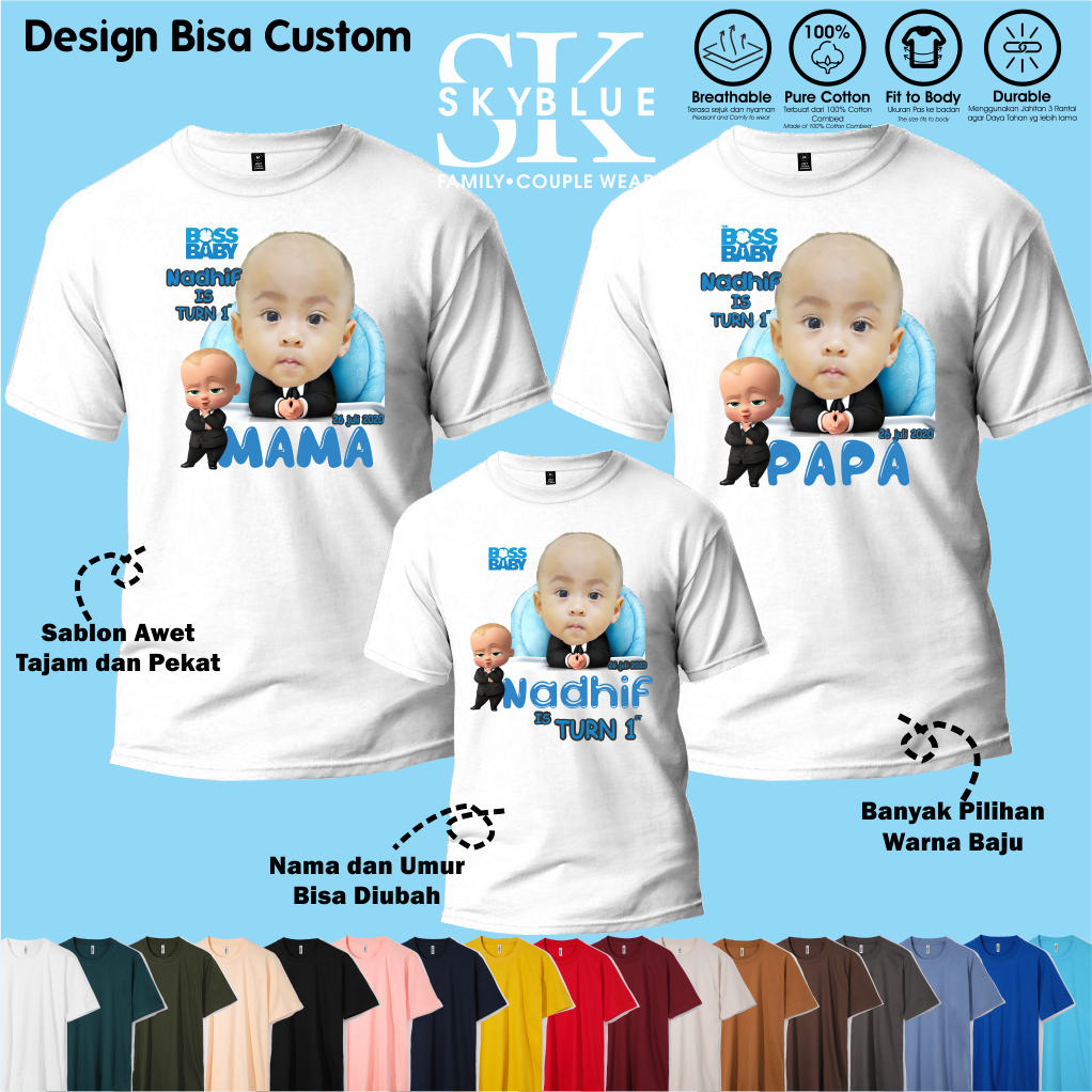 Jual BERGARANSI ! Baju Kaos Couple Keluarga | Kaos Family Ultah ulang ...