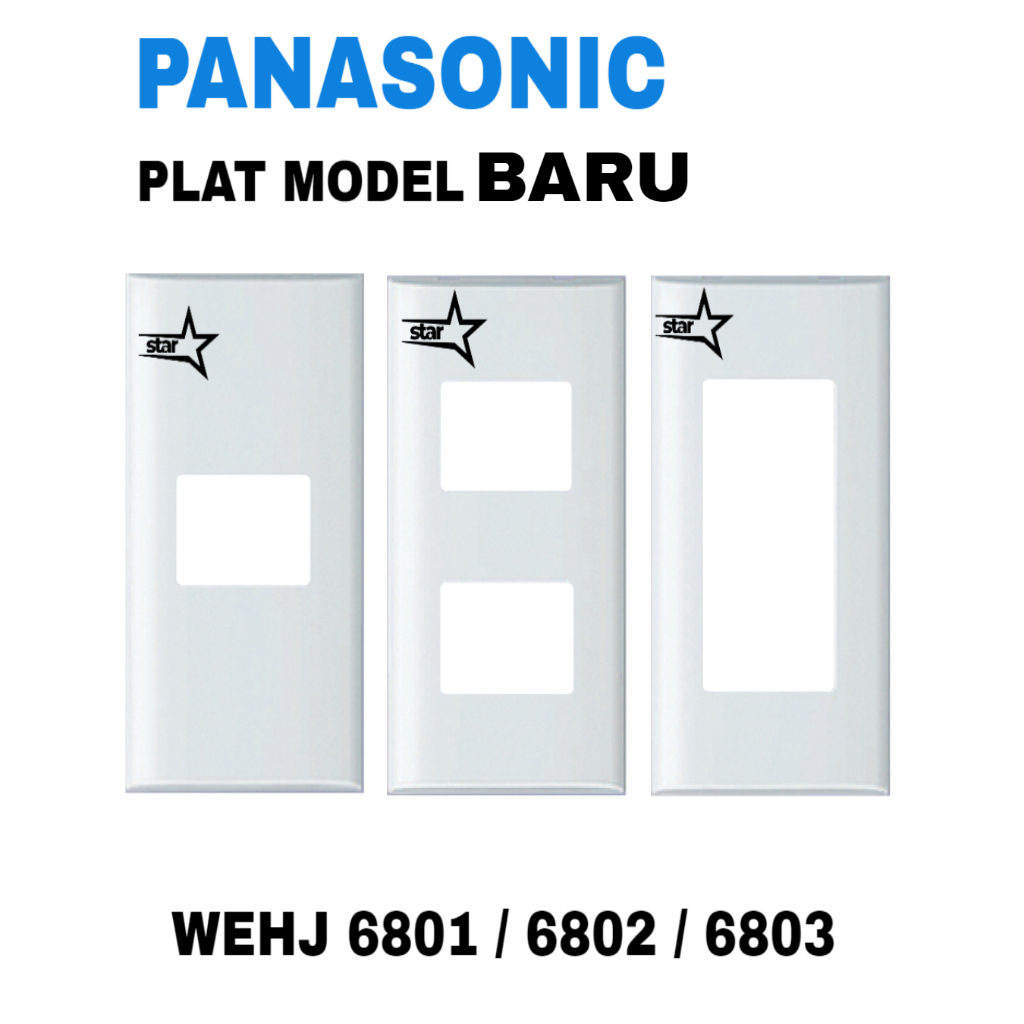 Jual Plat Panasonic Lubang 3 WEHJ 6803W Model Baru (KOTAK) | Shopee Indonesia