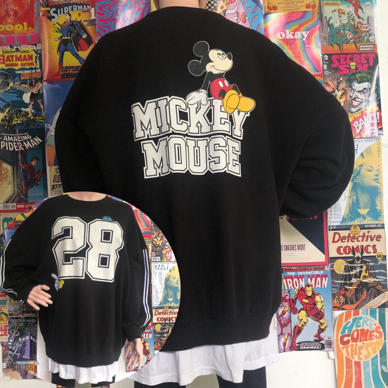 Jual Oversize Crewneck Disne**yy Mickey Mouse 28 Vintage Number Premium ...