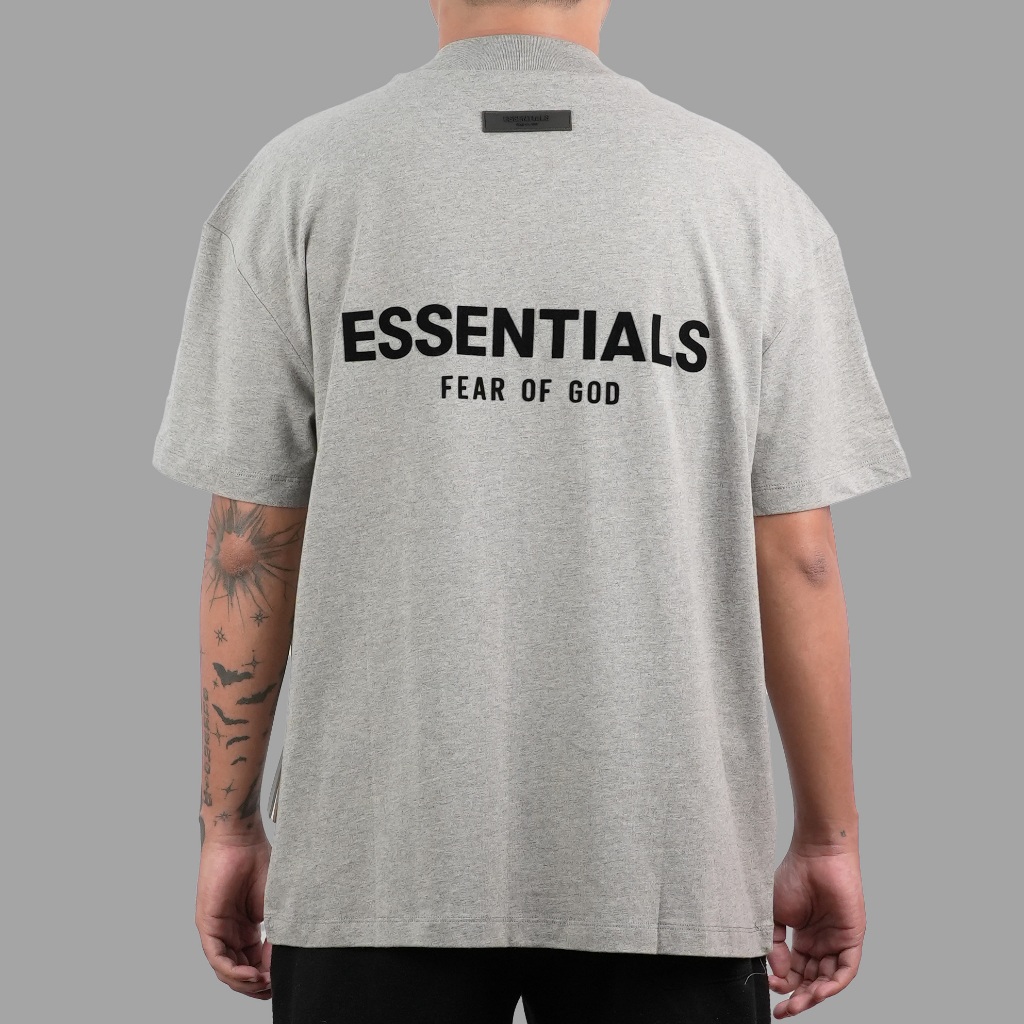 Jual Essentials FOG Flocked Dark Oatmeal Tee SS22 | Shopee Indonesia