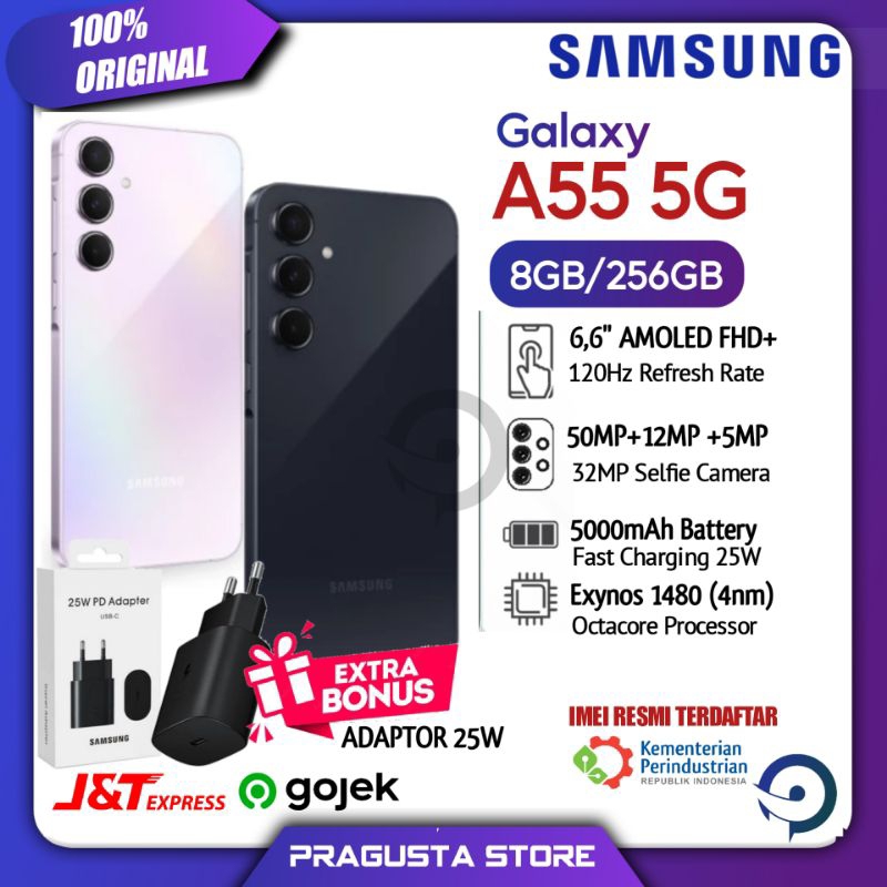 Jual Samsung Galaxy A55 5G Ram 8/256GB Garansi Resmi 1Tahun Samsung ...