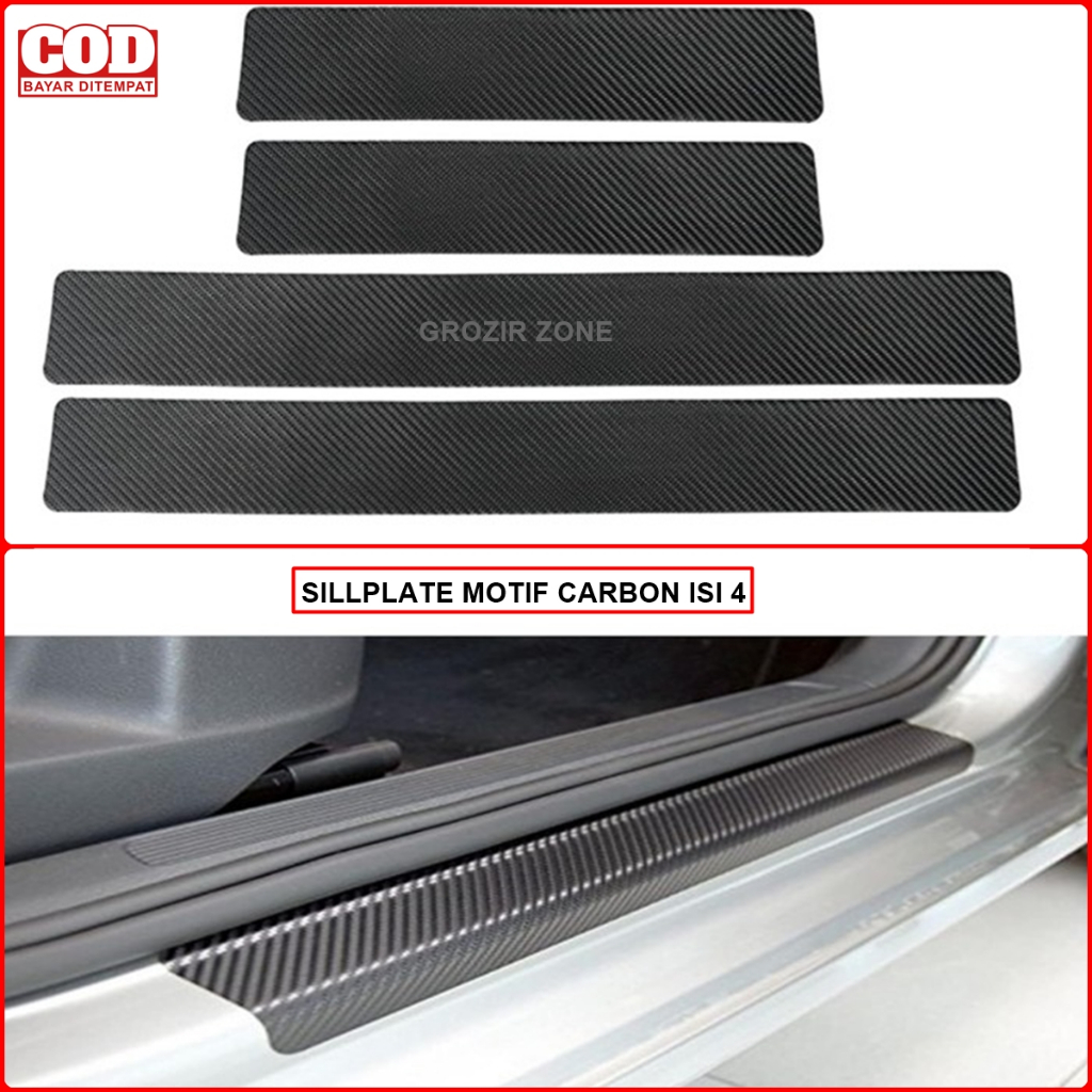Jual Sill Plate Mobil Samping Isi 4 Motif Carbon Anti Lecet Sillplate ...