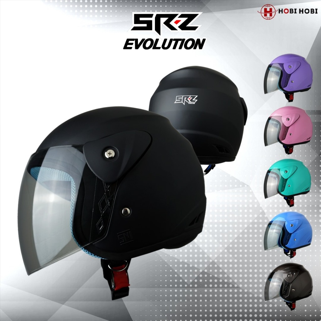 Jual HELM EVOLUTION SOLID POLOS MURAH HALF FACE MODEL GM EVO UNTUK PRIA ...