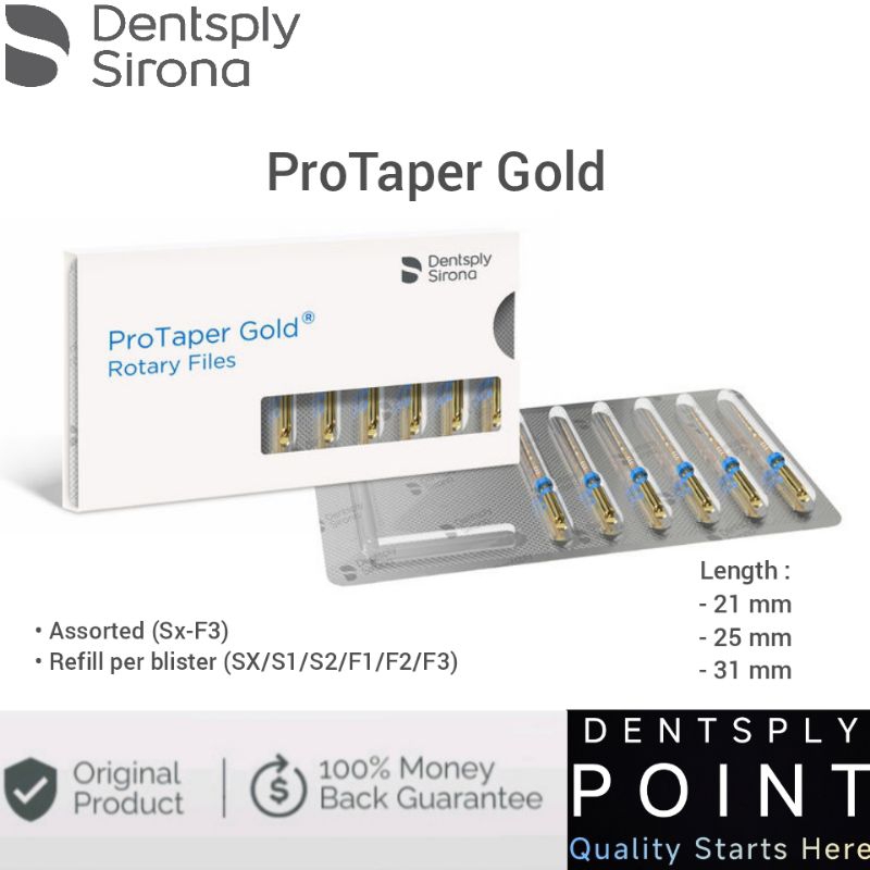 Jual ORIGINAL Dentsply ProTaper Gold Rotary Files Endomotor | Shopee ...