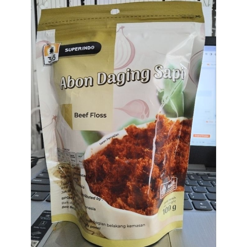 Jual Abon Sapi Super Premium Beef Floss 365 isi 100 Gram | Shopee Indonesia