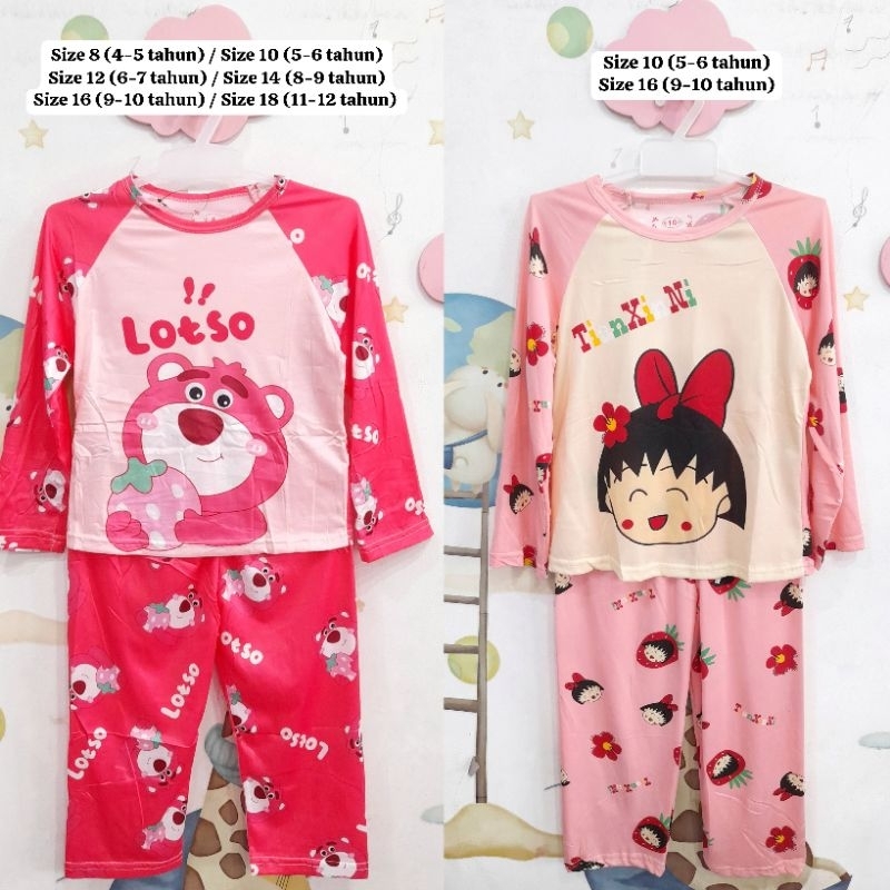 Jual Baju Tidur Anak Import Usia 4 Sampai 12 Tahun Piyama Anak ...