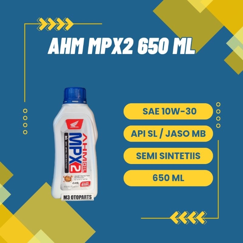 Jual AHM Oil MPX 2 (Genio, Beat Led, Deluxe, Scoopy Prestige) | 650 ml ...