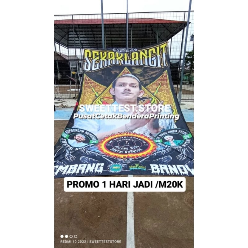 Jual BENDERA PRINTING 200X150, 1 HARI JADI, BENDERA 3 MAJELIS, BENDERA ...
