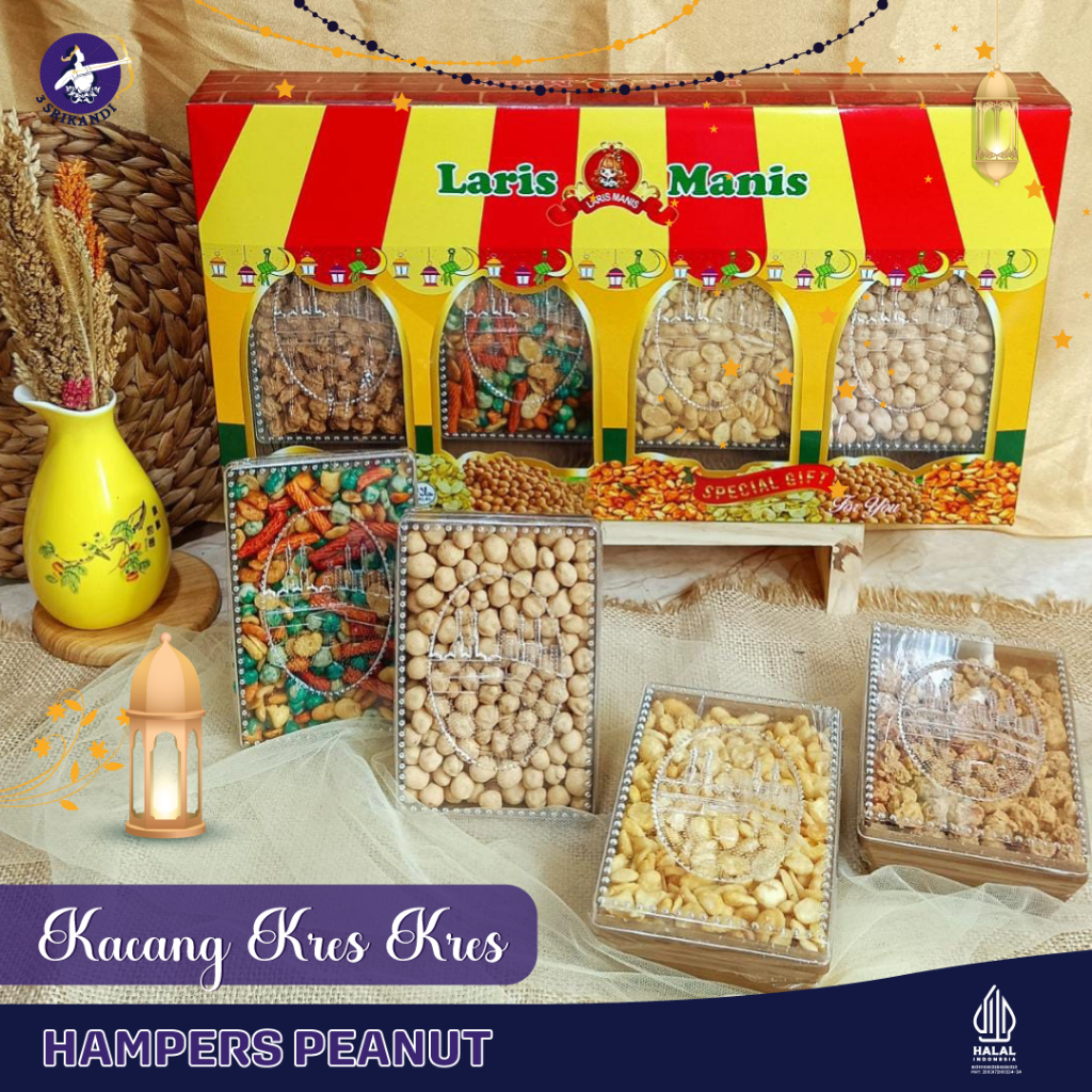 Jual Paket Lebaran Hampers Kacang 'KRES KRES' 4 Toples Mix Kacang Snack ...