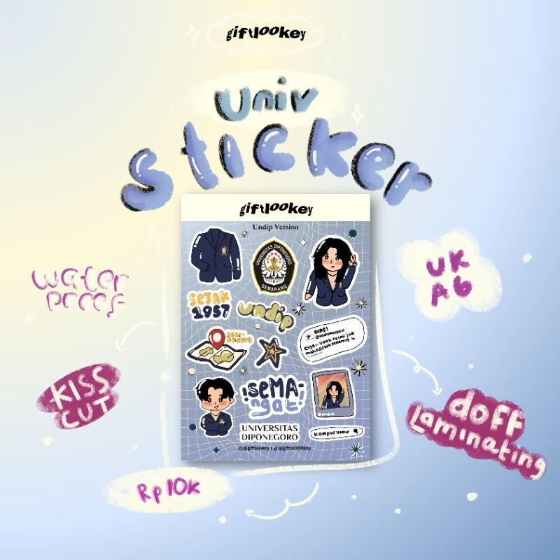 Jual [Undip] Sticker Universitas/Sticker Lucu/Sticker Aesthetic/Sticker ...