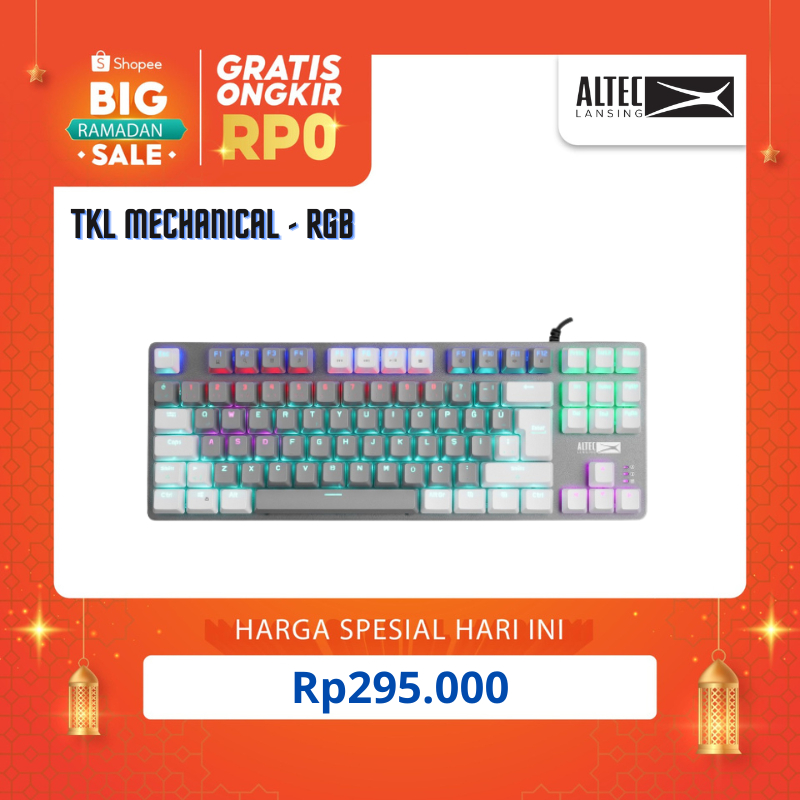 Jual Keyboard Gaming Altec Lansing ALGK-8404 White Grey - Ten Key Less ...