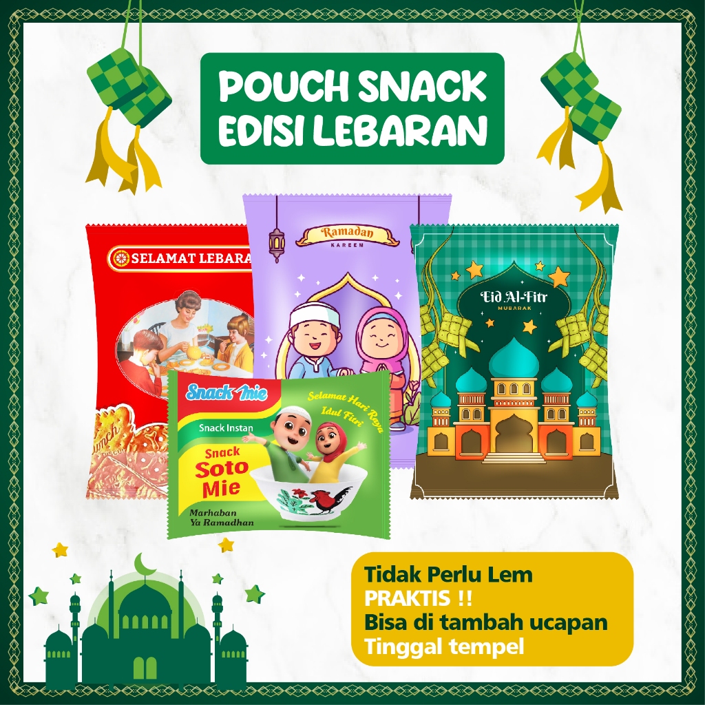 Jual Pouch Snack Lebaran Edisi Idul Fitri Ukuran S M L / Kantong ...