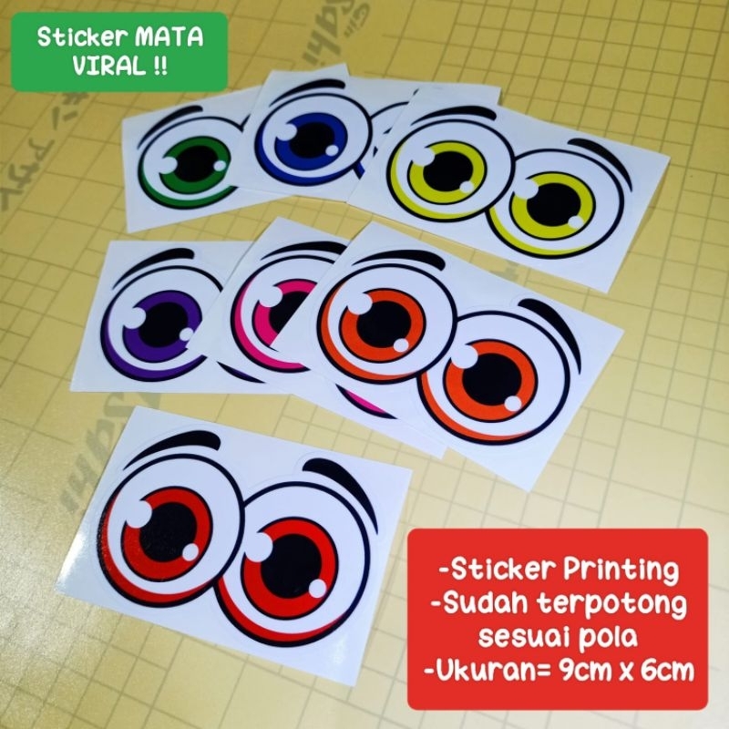 Jual Stiker MATA VIRAL untuk VISOR , helm , hp , motor dll | Shopee ...