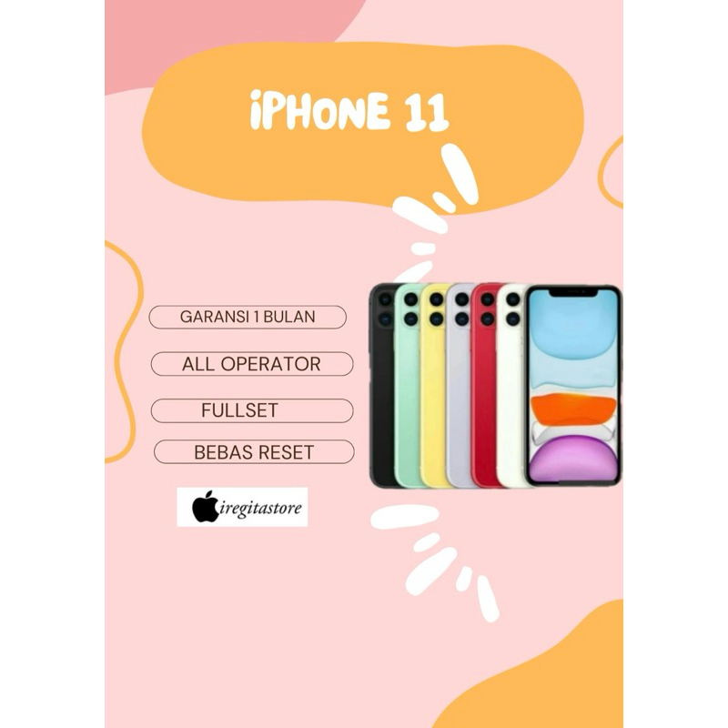 Jual Iphone 11 64gb 128gb 256gb SECOND FULLSET GARANSI 1 BULAN | Shopee Indonesia