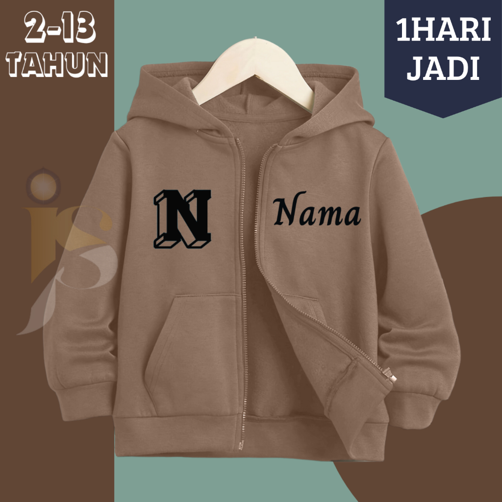 Jual Jaket Anak Custom Nama+Inisial Terbaru Usia 2 3 4 5 6 7 8 9 10 11 ...
