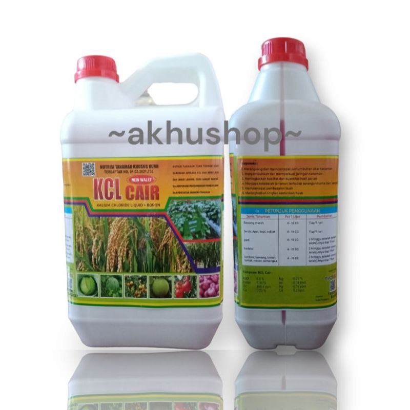 Jual Pupuk KCL Cair 5 Liter Kalium Chloride Liquid plus Boron | Shopee ...