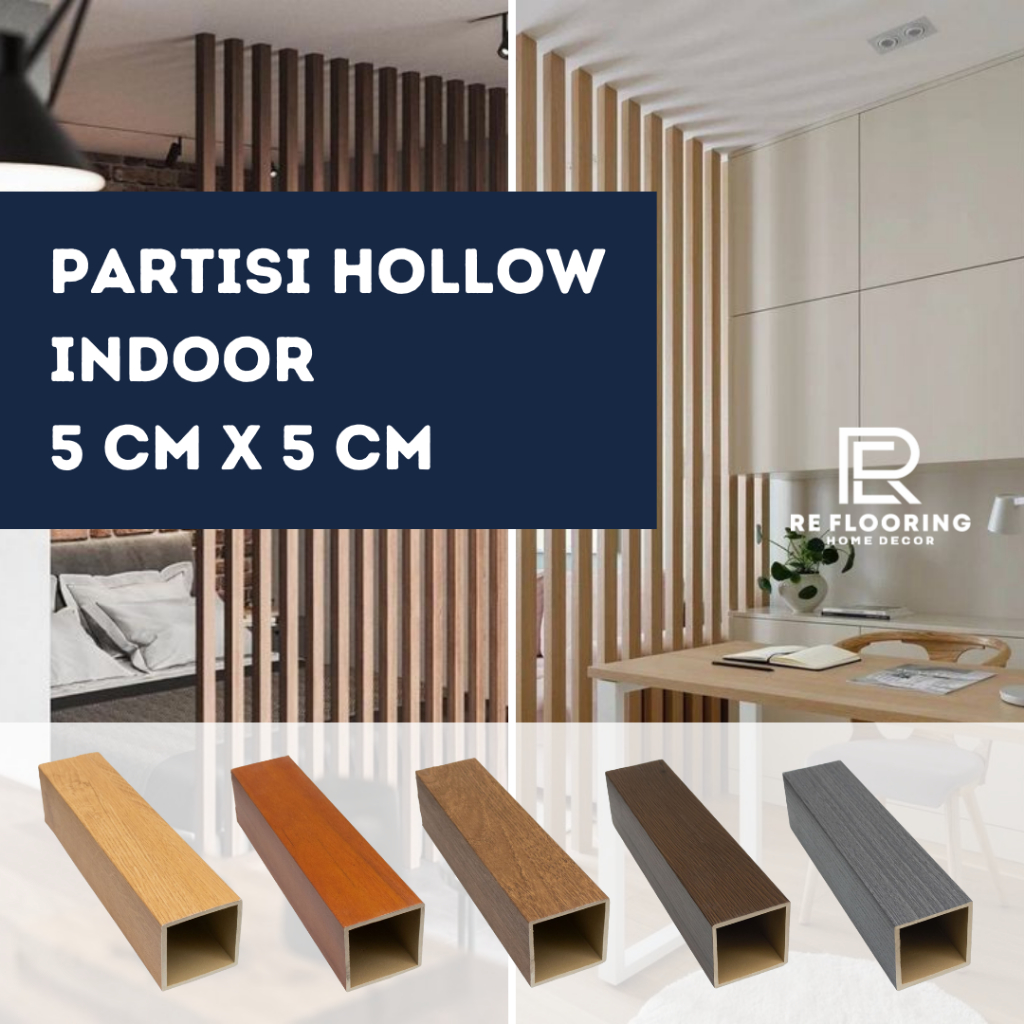 Jual Partisi Hollow Indoor PVC 5 cm x 5 cm - Kisi Kisi / Pembatas Ruangan / Penyekat Ruang ...