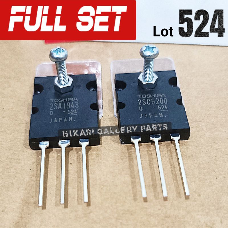 Jual 1 Set lengkap Toshiba A1943 C5200 lot 524 + Baut Mur Mika lengkap / Transistor Toshiba A ...