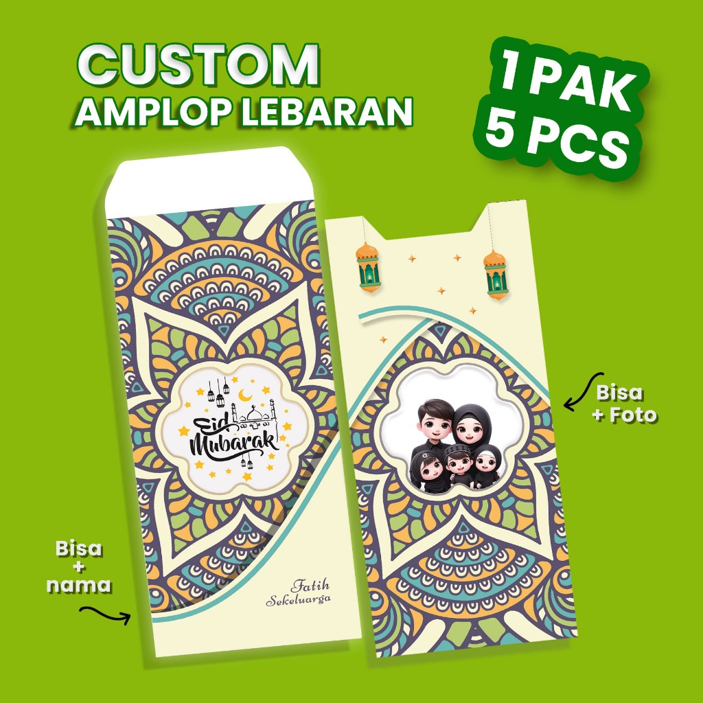 Jual Amplop Lebaran Custom / Bisa request foto dan nama | Shopee Indonesia